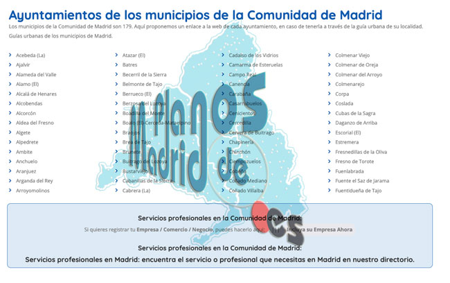 Ayuntamientos de los municipios de la Comunidad de Madrid - Planos de ...