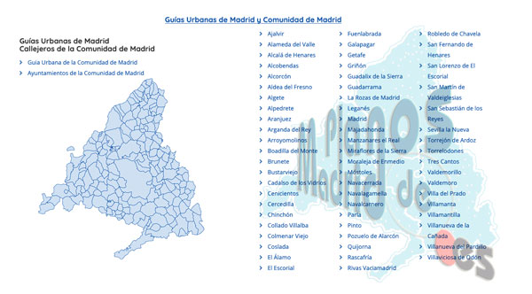 Guías de los municipios de la Comunidad de Madrid - Planos de Madrid
